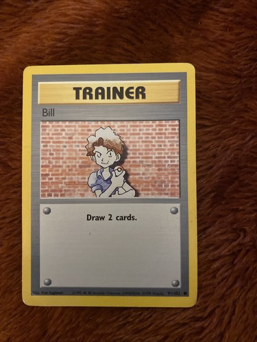 2 BILL #91/102 TRAINER POKEMON CARDS From 1995 Very Fine Condition | eBay