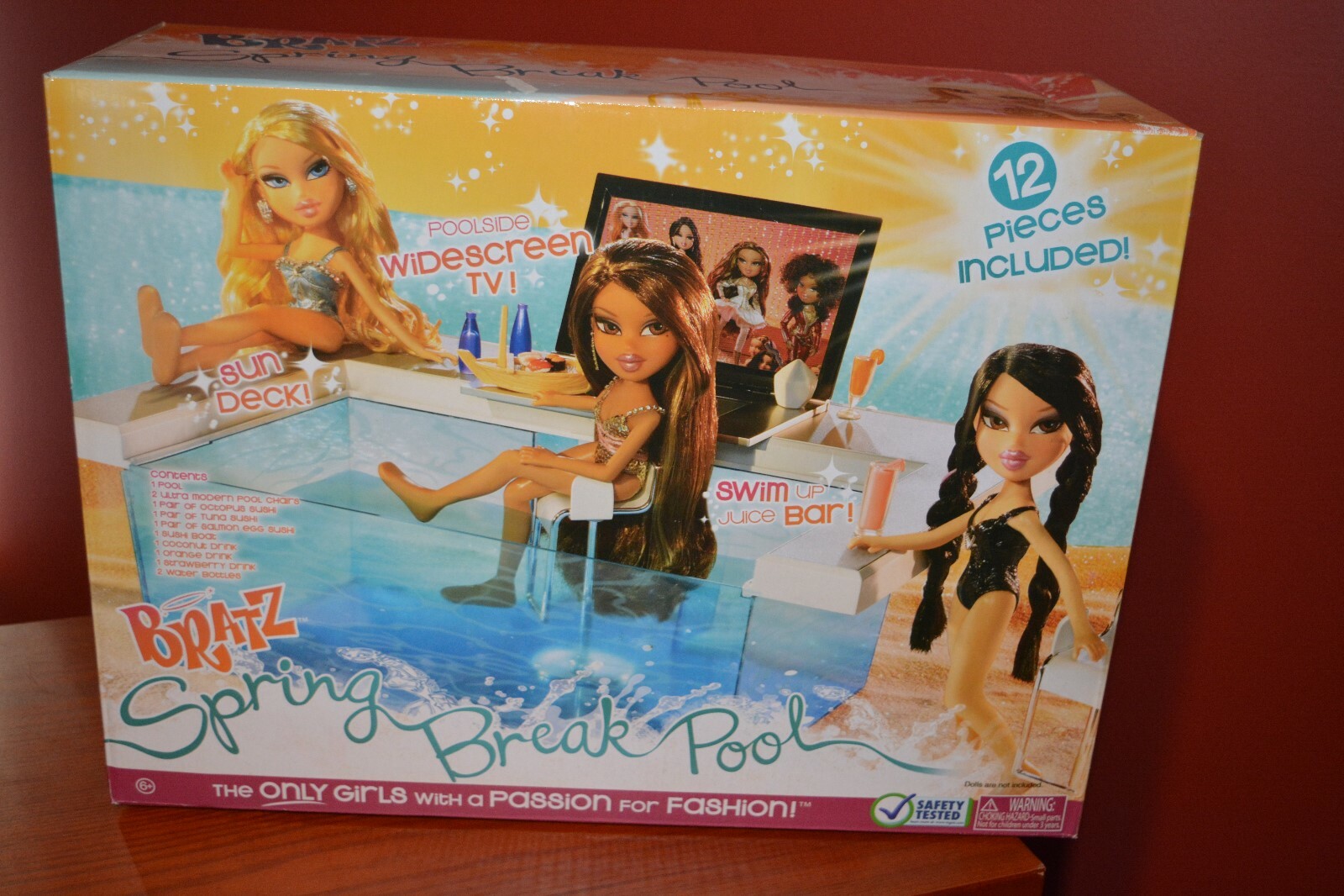 VERY EXTREMELY RARE BRATZ SPRING BREAK POOL 12 PIECES HARD TO FIND NEW ...