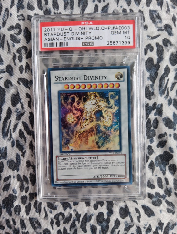 PSA 10 Gem Mint 2011 Yugioh World Championship Stardust Divinity AE003 ...