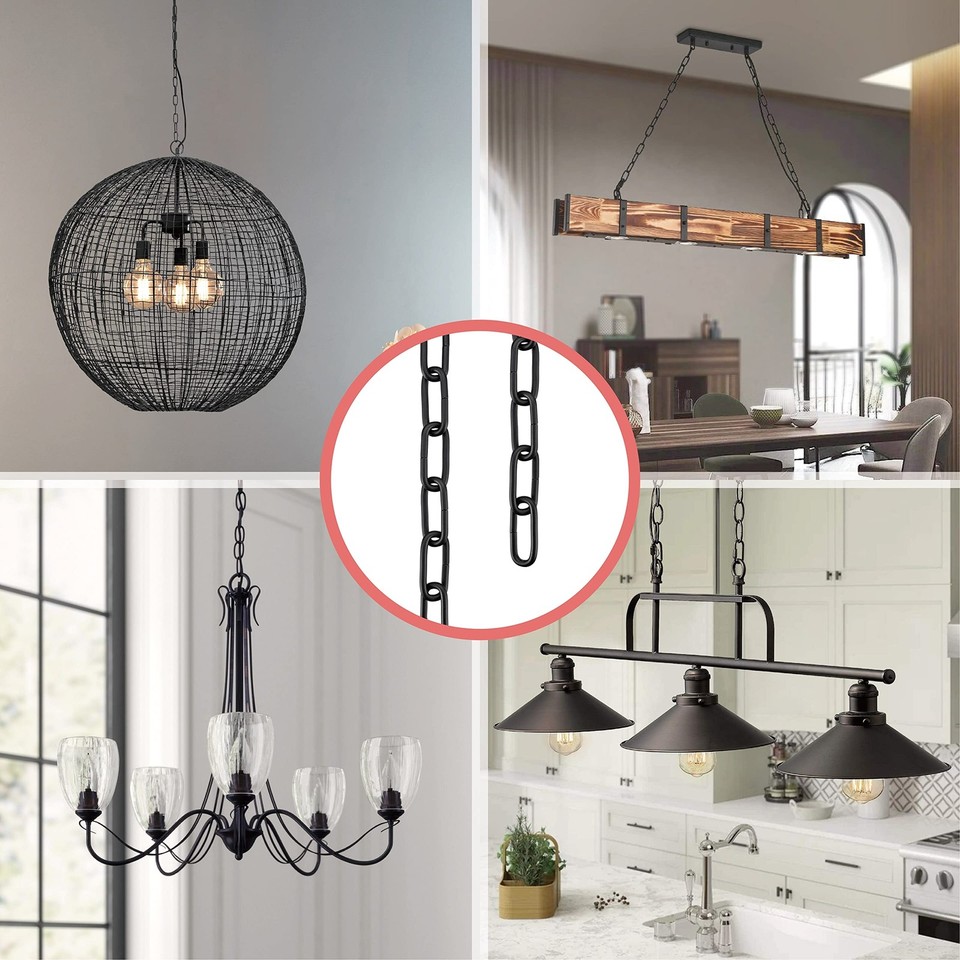 21101-2A 36" Decorative Light Fixture Chain in Oil Rubbed Bronze, 2 ...