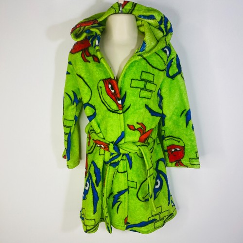 Nickelodeon Teenage Mutant Ninja Turtles Kids Fleece Bath Robe XS 4 Leo ...