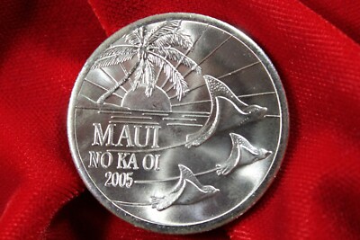 2005 MAUI TRADE DOLLAR, UNC. IN AIR-TITE HOLDER, THE VALLEY ISLE ...