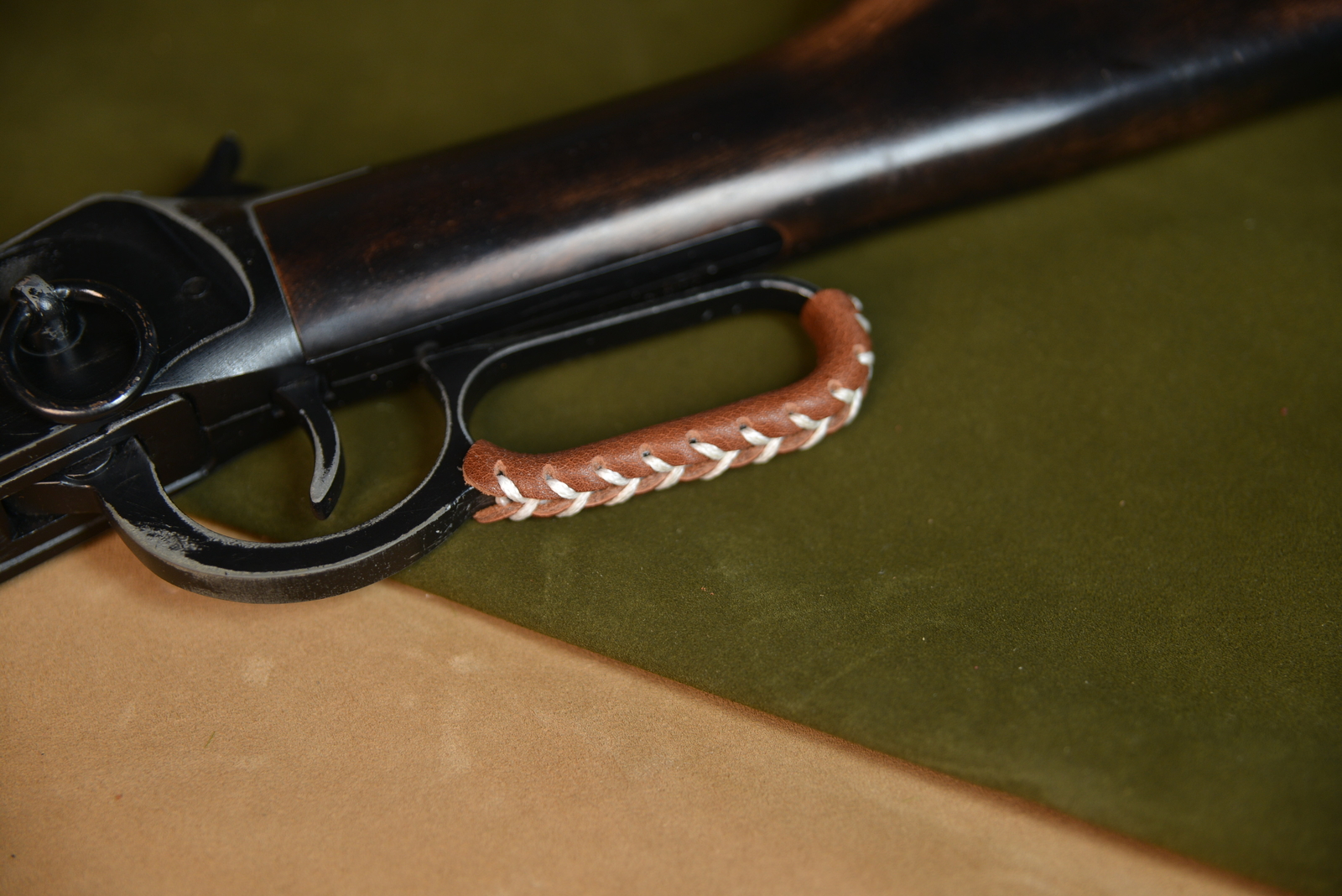 Tanned Full Grain Leather Lever Wrap For Lever Action Rifle Shotgun ...