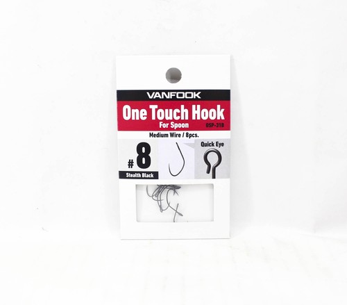 Vanfook OSP-31B One Touch Spoon Medium Hook Size 8, 8/pack Black (7037) 4949146027037 | eBay