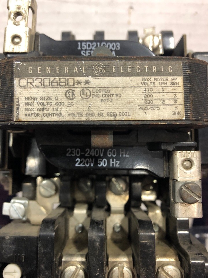 GE Starter CR306B0 Nema Size 0 240 Volt Coil | eBay