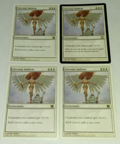 4x: Glorious Anthem - MAGIC THE GATHERING LP (4 CARD LOT) | eBay.de