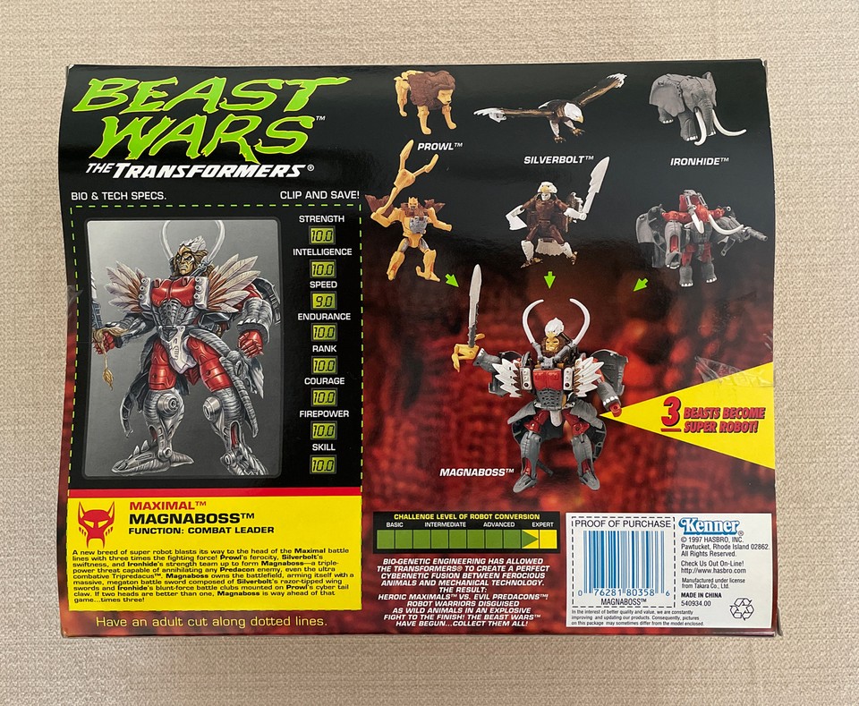 Hasbro Beast Wars Transformers Magnaboss Combiners Action Figures ...