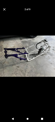 powder coated Trx 450 frame purple and white | eBay