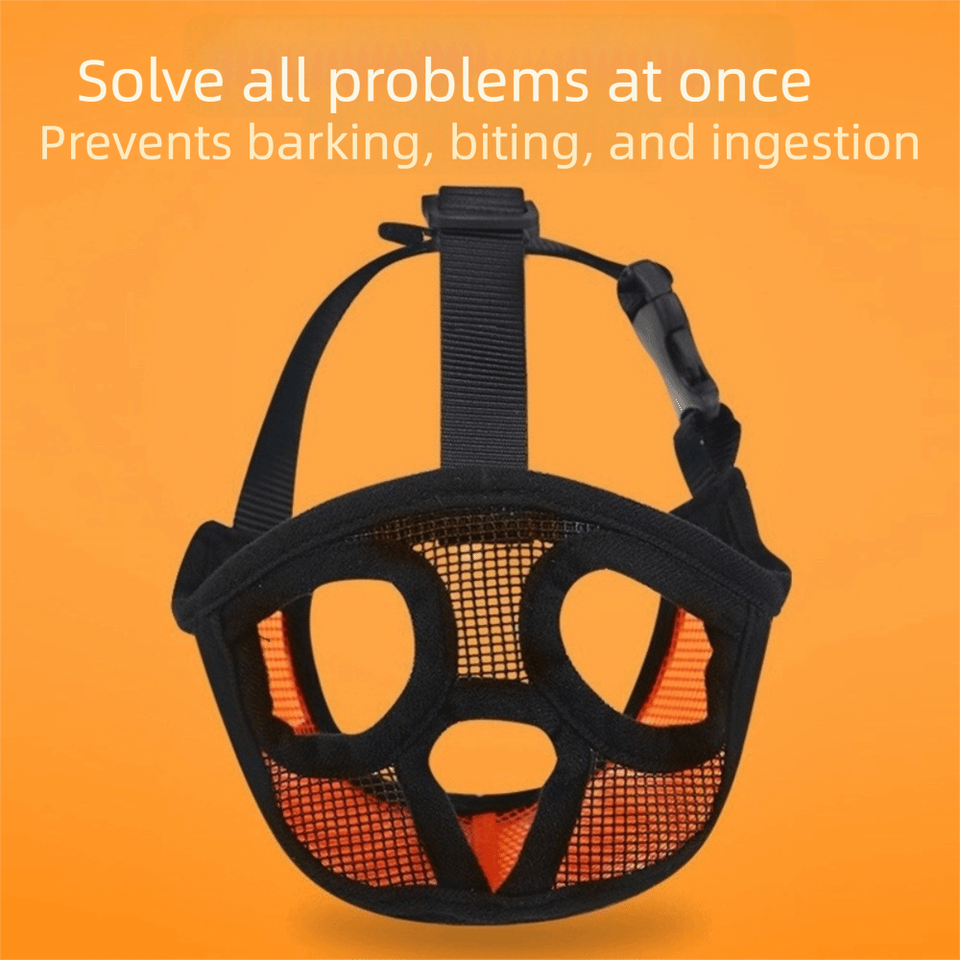 Anti-Eating Dog Anti-Biting Muzzle Mesh Dog Stop Barking Mask Outdoor ...