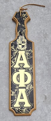 Vtg 80s Alpha Phi Omega 21" Lacquered Wood Fraternity Pledge Paddle ...