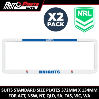 Official NRL Number Plate Frame Surround Pair Newcastle Knights | eBay