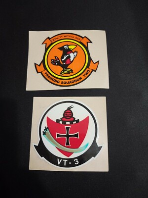 Official 1980s US Navy VT-2 & VT-3 Training Squadron 3 inch Decals ...