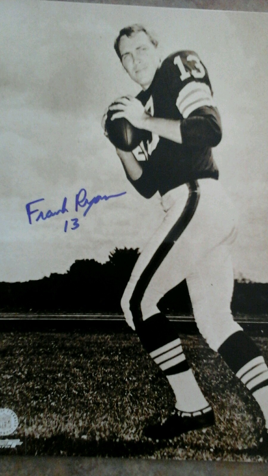 FRANK RYAN 1964 WORLD CHAMPION CLEVELAND BROWNS AUTOGRAPHED SIGNED 8X10 ...