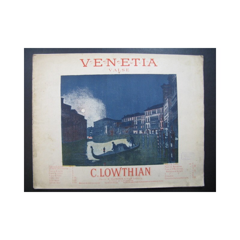 Lowthian C Venetia Waltz Piano 1895 | eBay