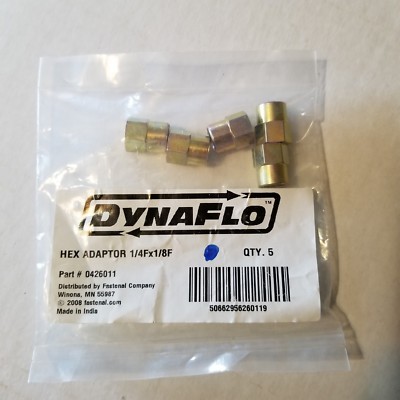 DYNAFLO 1/4"-28 x 1/8"-27 Threaded Hex Adapter PART# 0426011 ***5 ...