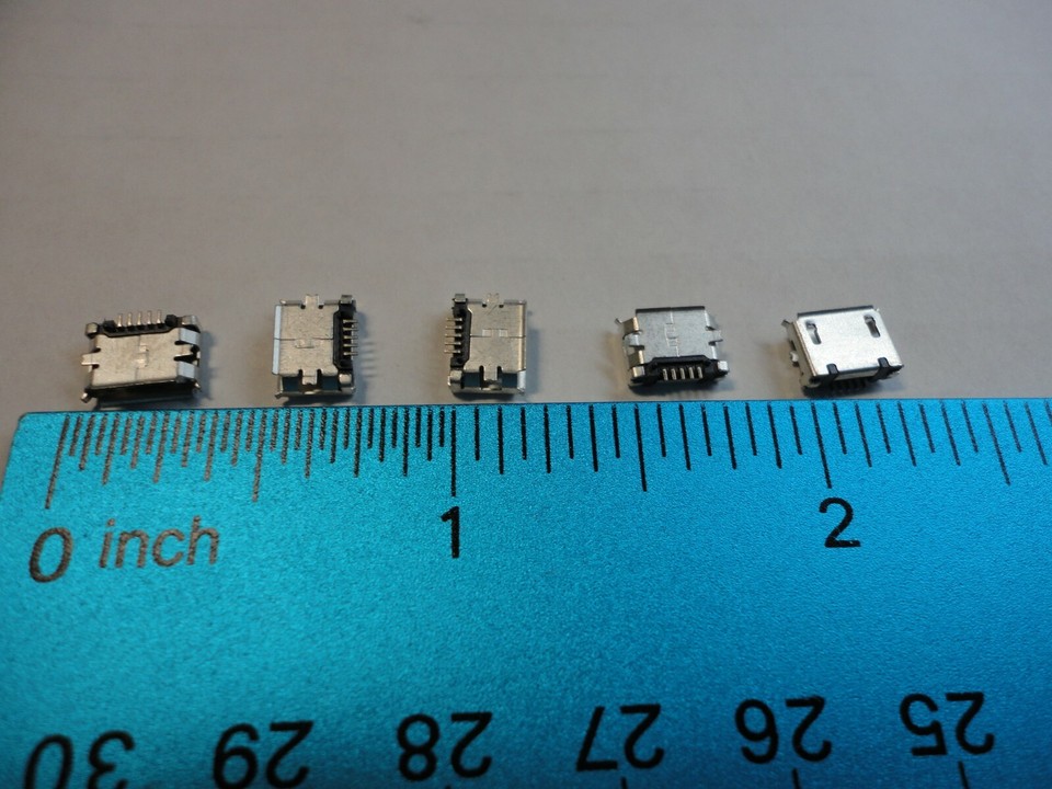 5 Pack Lot Micro USB 5 Pin SMD SMT Phone Tablet Port Jack Power Data ...