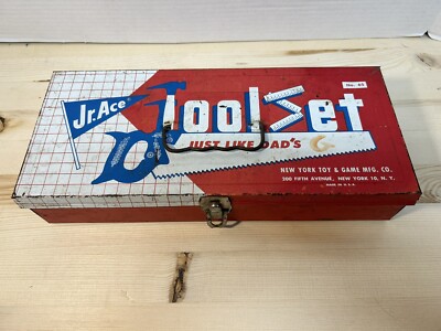 Jr Ace Tool Set #65 Just Like Dads New York Toy & Game MFG. Co. Vintage ...