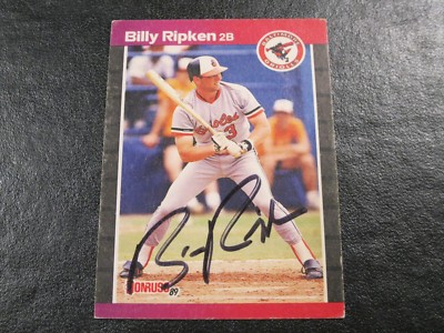 Billy Ripken Autographed Baseball Card 9 | eBay