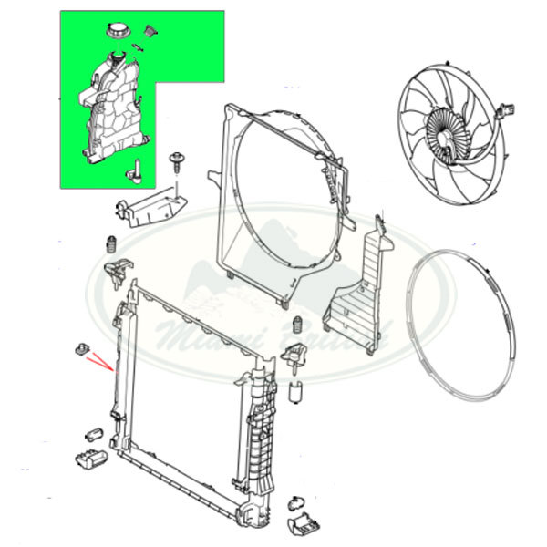LAND ROVER RADIATOR OVERFLOW TANK RANGE 10-12 LR023077 OEM | eBay