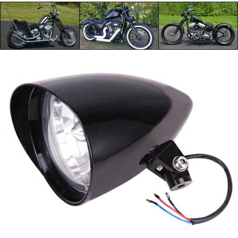 Headlight Headlamp Assembly Motorcycle Fits for Harley Bobber Chopper ...