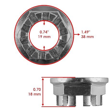 2 Rear Axle Wheel Hub Nut For Honda TRX250 TRX250TE TRX250TM Recon 250 ...