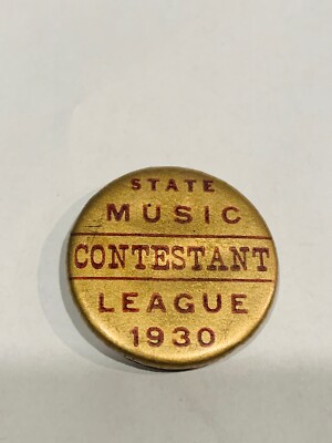 Antique Music Contestant Button Pin | eBay