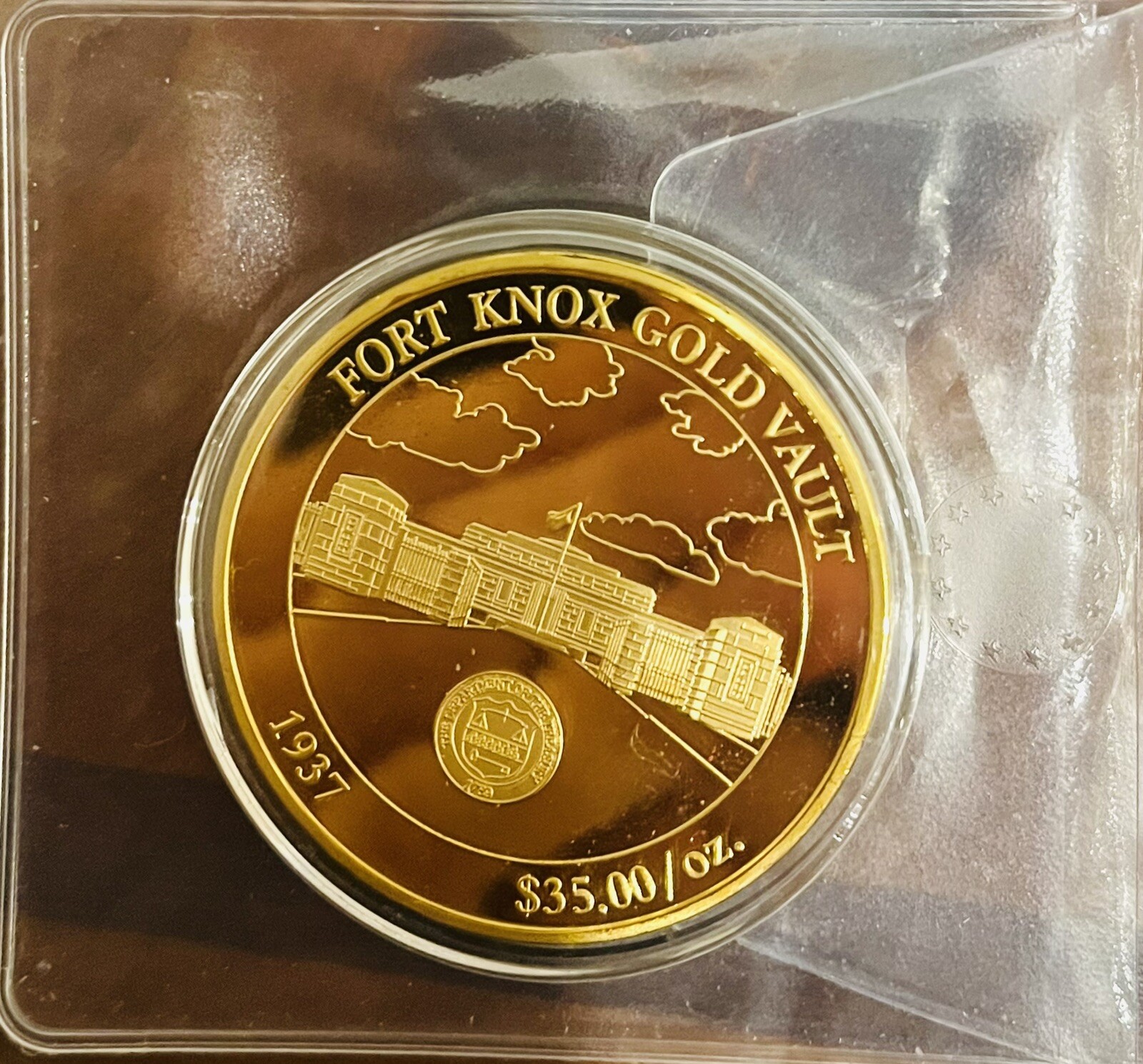 US History Of Gold, Fort Knox Gold Vault Coin, Gold Plated Coin. | eBay