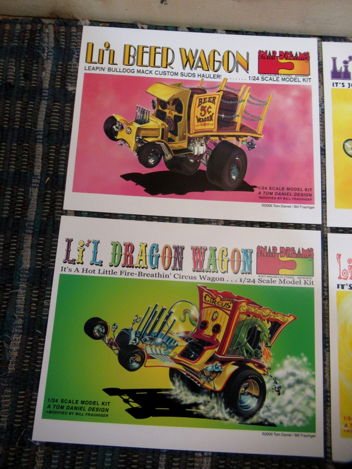 MONOGRAM TOM DANIEL / BILL FRAUHIGER 1/24 CONCEPT SNAP KIT ART PRINTS ...