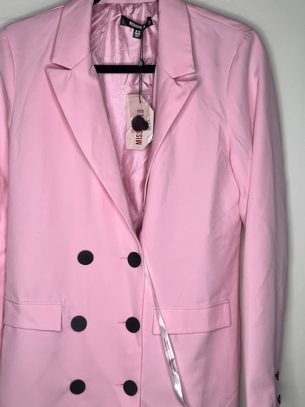 Missguided Women Modern Pink Suit Blazer Size 6 NWT | eBay