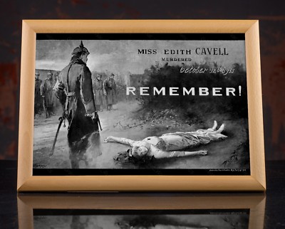 WW1 Memorabilia - Edith Cavell - WWI Vintage Red Cross Poster, Red ...