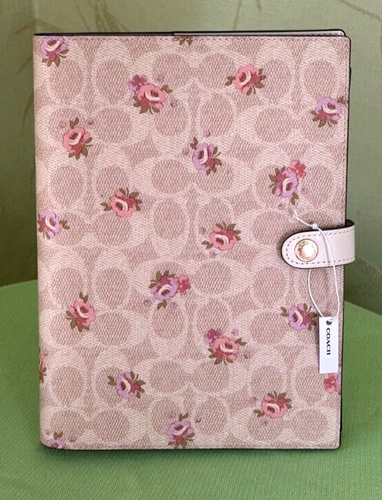 COACH NOTEBOOK SIGNATURE WITH FLORAL PRINT:NWT CAO58 SAND/MULTI | eBay