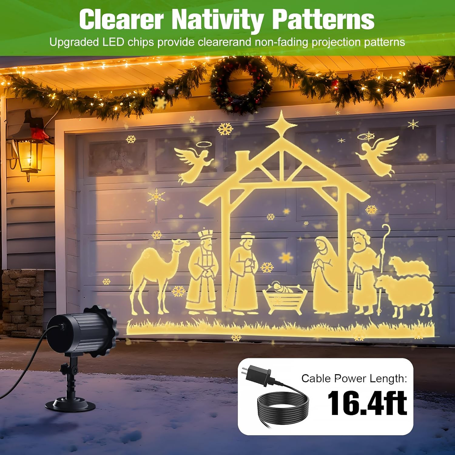3D Dynamic Christmas Nativity Scene Projector Lights for Indoor and ...