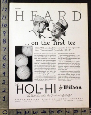 1932 WILSON WESTERN HOL-HI GOLF BALL SPORTING GOODS EQUIPMENT VINTAGE ...