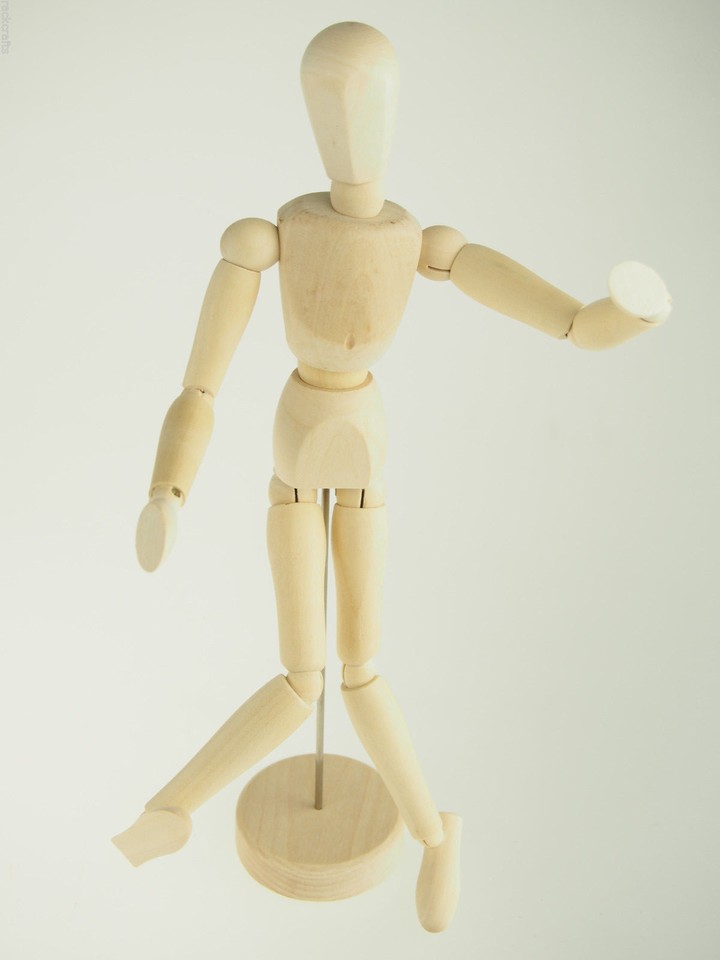 Wooden Dummy Manikin Bendable Craft Doll Display Model Painters ...