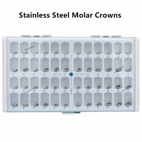 48 Size Dental Kids Primary Molar Crowns Stainless Steel Pediatric ...