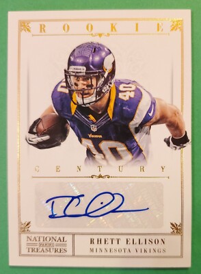 RHETT ELLISON 2012 NATIONAL TREASURES GOLD AUTO AUTOGRAPH ROOKIE CARD ...