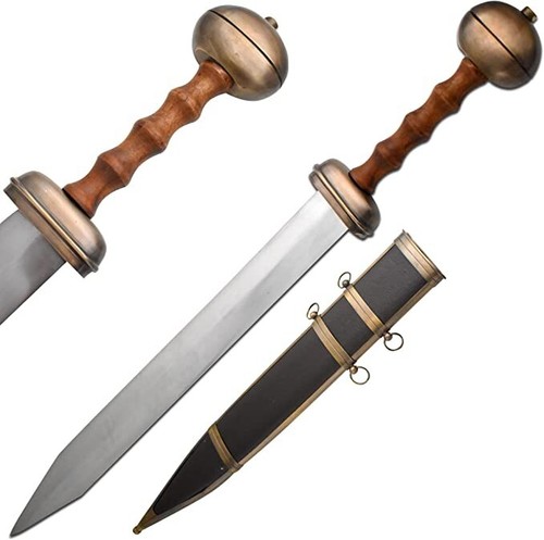 31" Ancient Roman Legionary Gladius Carbon Steel Sword with Scabbard | eBay