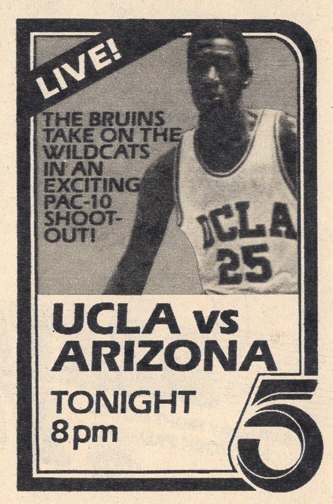 1984 TV AD PAC 10 BASKETBALL UCLA BRUINS NIGEL MIGUEL 61-58 WIN OVER ...