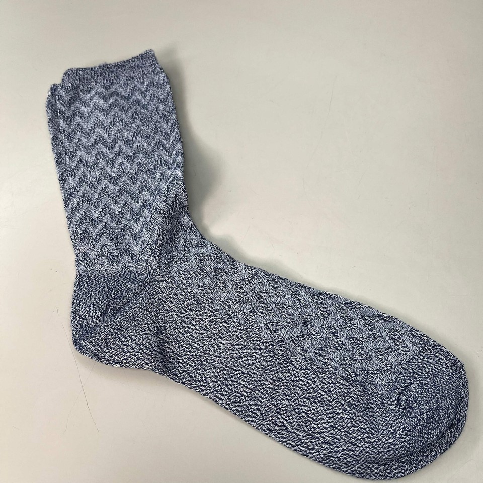 CUDDLE DUDS Super Soft Midweight Crew Socks 6 Pair Sz 4-10 Navy/Cream ...