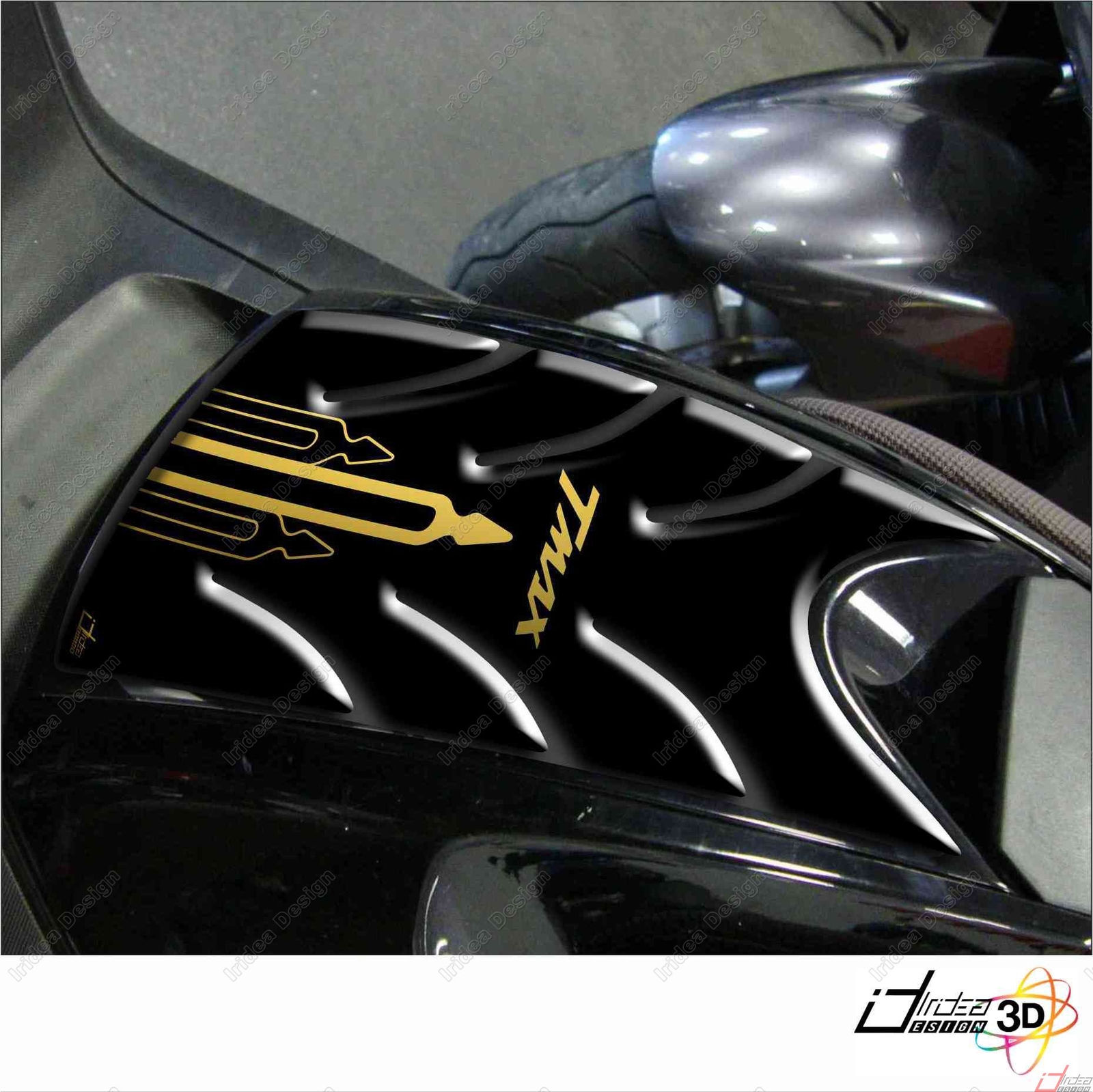 Stickers Kit Resin 3D T Max Tmax 2008-2011 Motorcycle Carene Tank Black ...