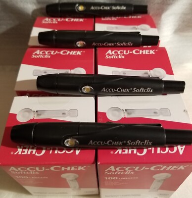 "NEW" Accu-Chek SoftClix Lancets 100 Ct. 8-27/SoftClix Lancing Device/5 ...