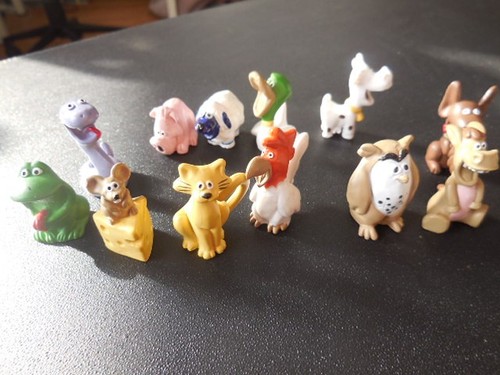 MATTEL MINI ANIMALS 12 ANIMAL FARM SNAKE OWL MOUSE FROG DOG CAT SNAKE ...