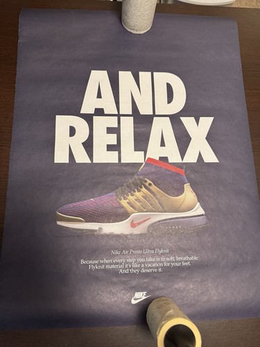 Nike Air Presto Flyknit Promo Poster Olympics Colorway Advertising RARE ...