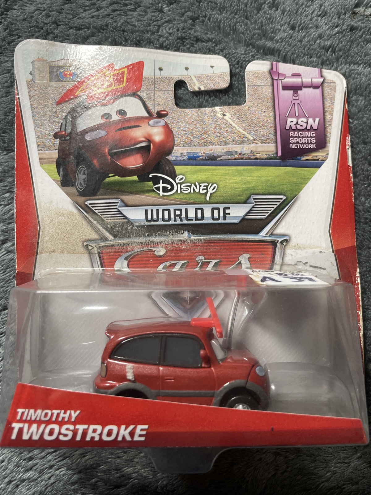 Mattel Disney CARS LA Speedway Timothy Twostroke 1/55 scale diecast