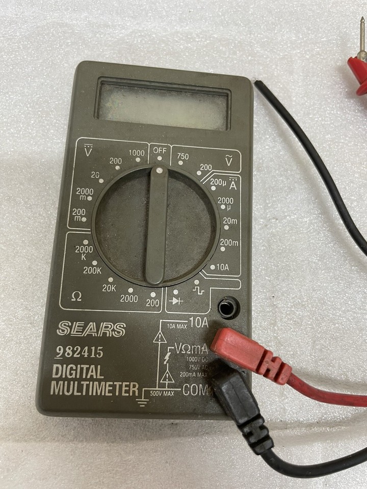 Vintage Sears Model 9-82415 Multimeter w/ Probes Original Meter ...