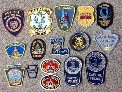 Obsolete American US USA State Capitol Police & Security patches x 16 ...