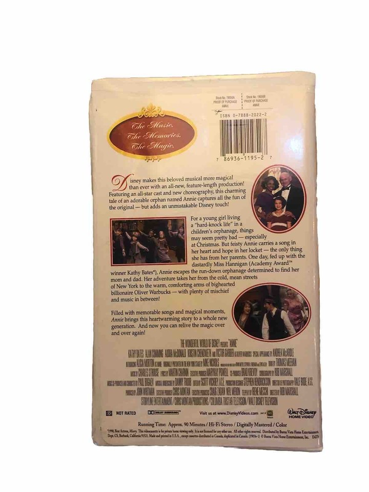 Annie Disney (VHS, 2000) 786936119527| eBay