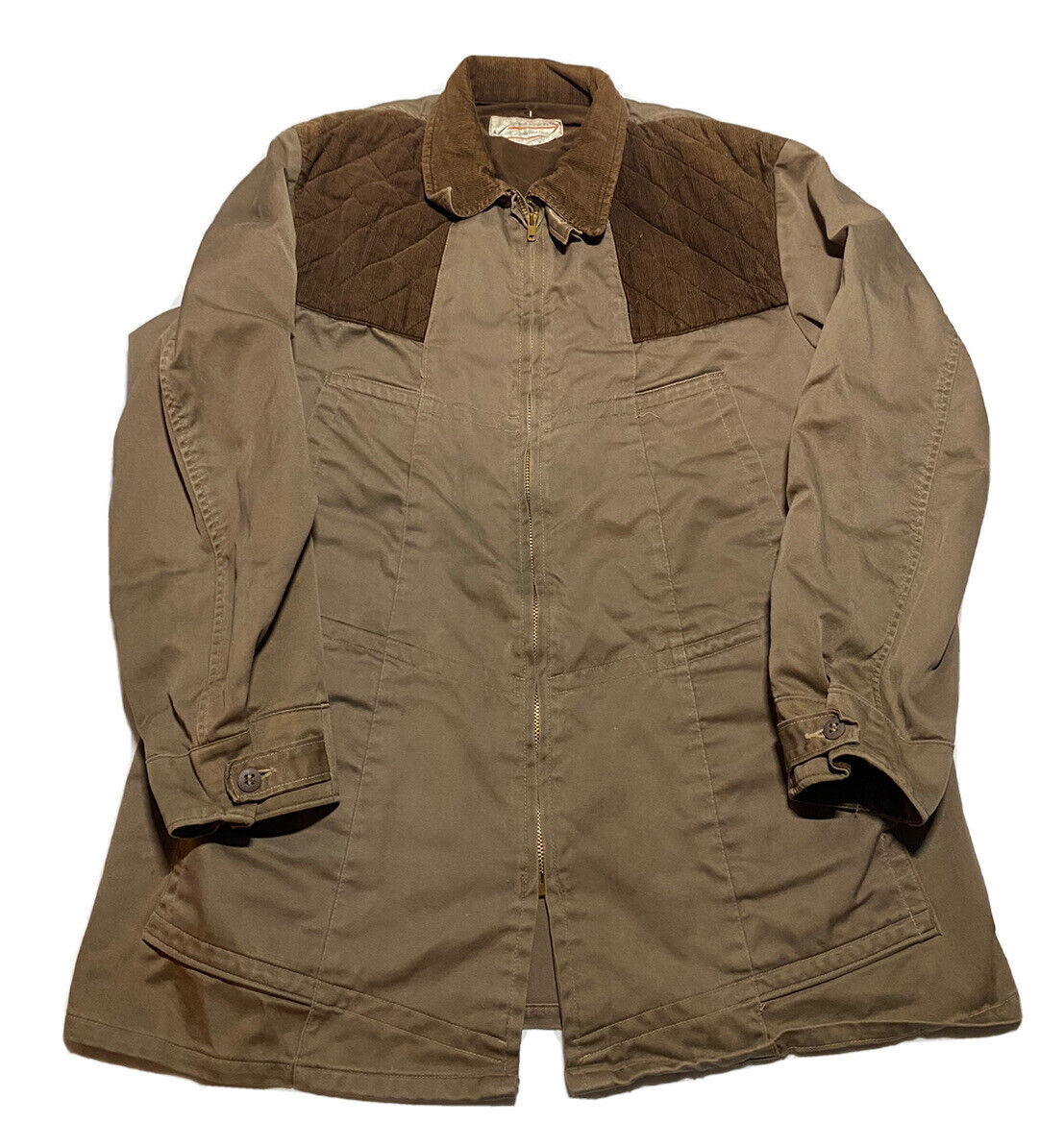 Vtg Sears Ted Williams Hunting Jacket Brown Corduroy Collar Sz Medium ...