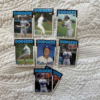 Lot Of 8 LA Dodgers 1986 Topps Baseball Cards | eBay