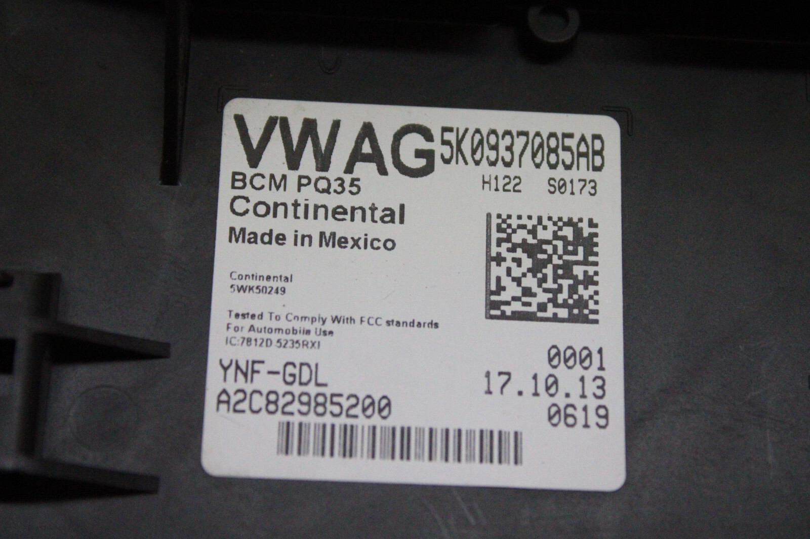 2015 VW PASSAT BODY CONTROL MODULE COMPUTER 5K0 937 085 AB OEM 14 15 | eBay